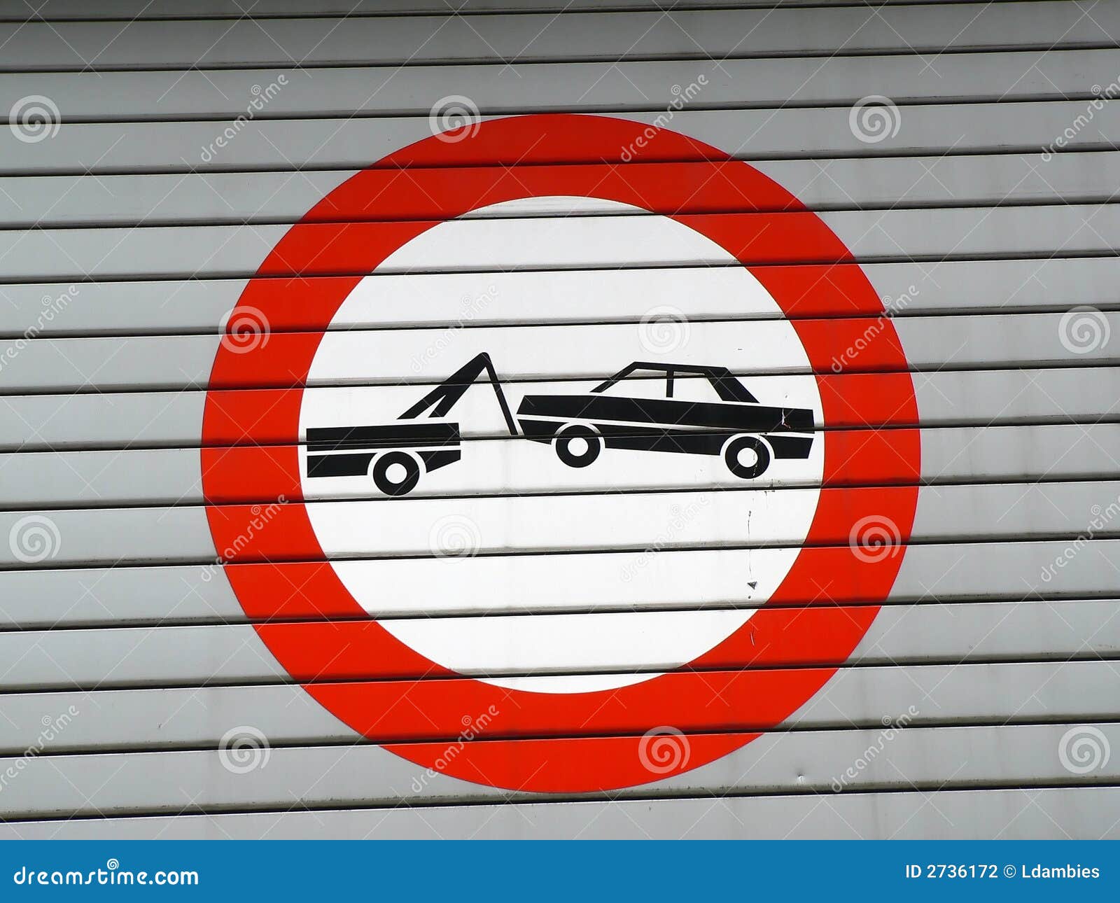Car towing sign stock photo. Image of metal, travel, fine - 2736172