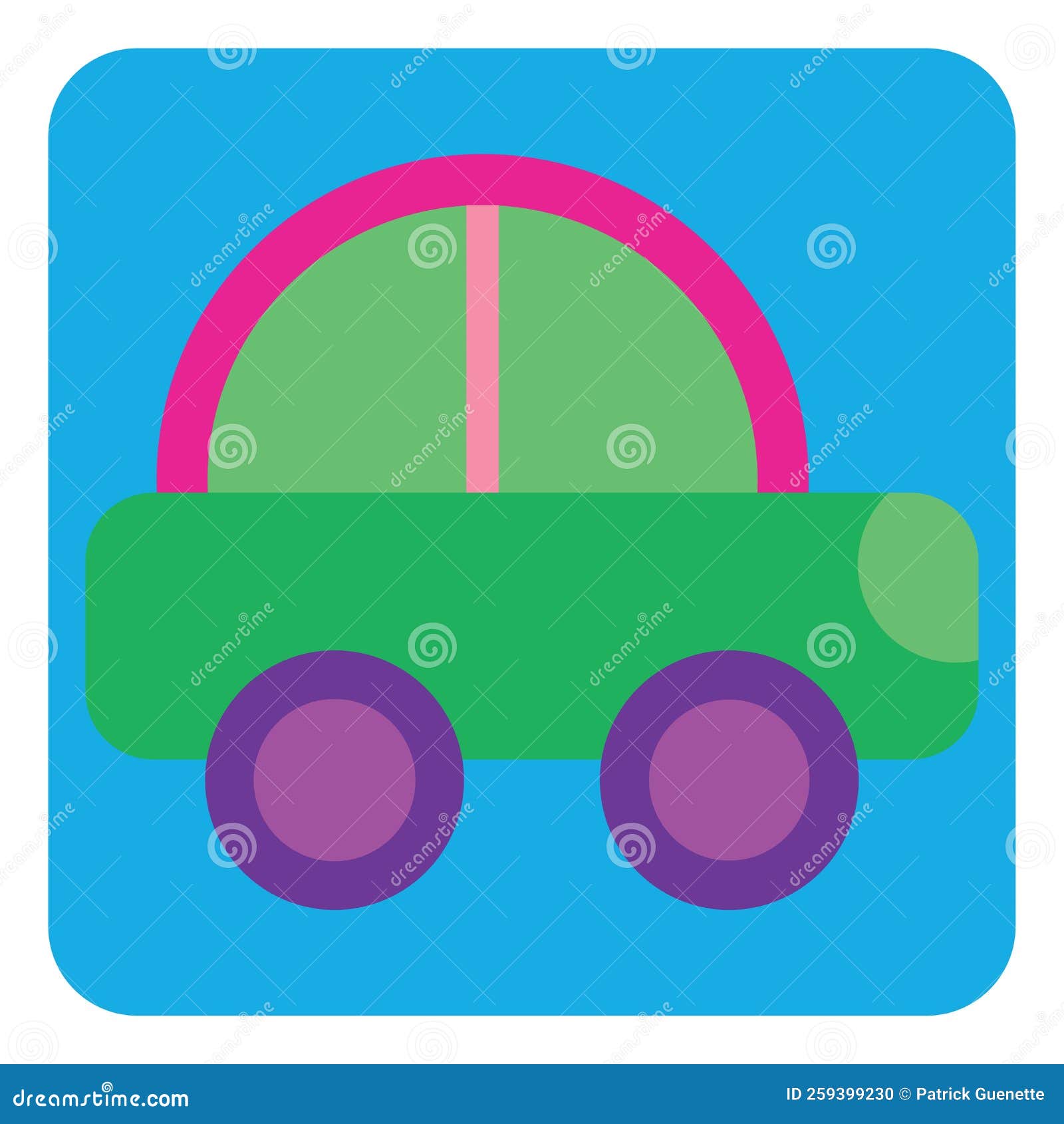 Car toy, icon stock vector. Illustration of symbol, sign - 259399230
