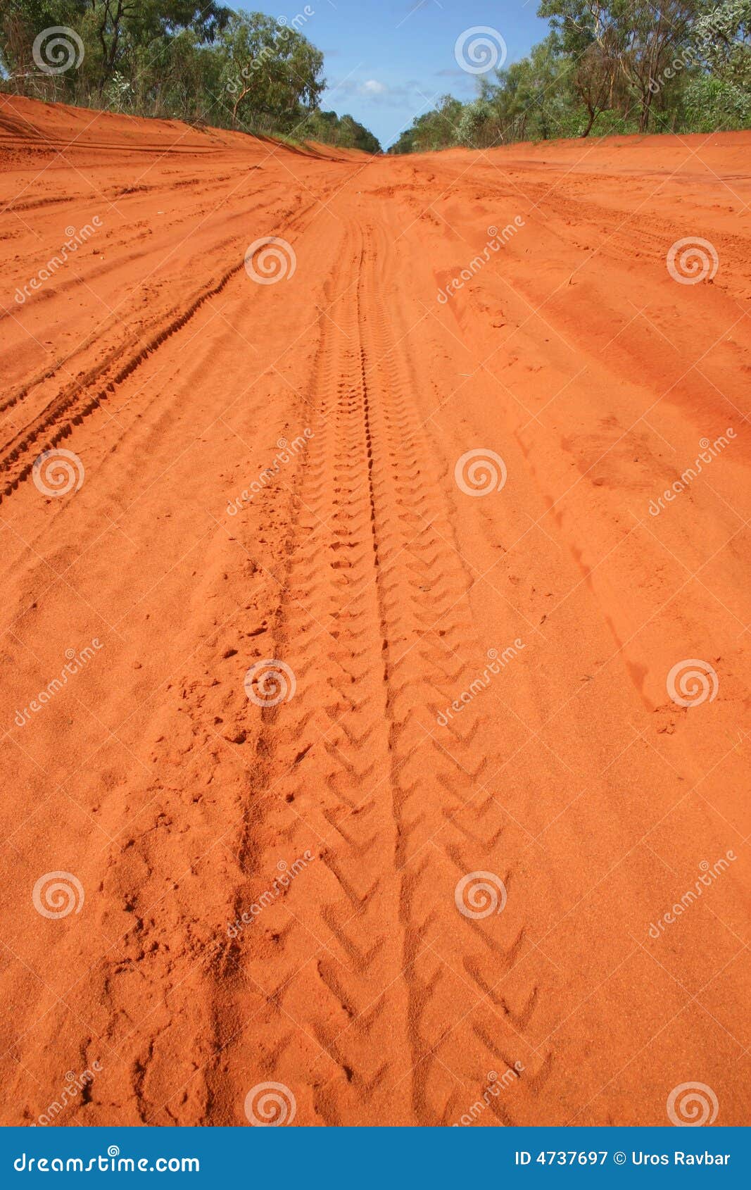 Car tracks in red dirt stock image. Image of lonely, blue - 4737697