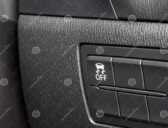 Car Traction Control Button Stock Image - Image of auto, road: 47944675