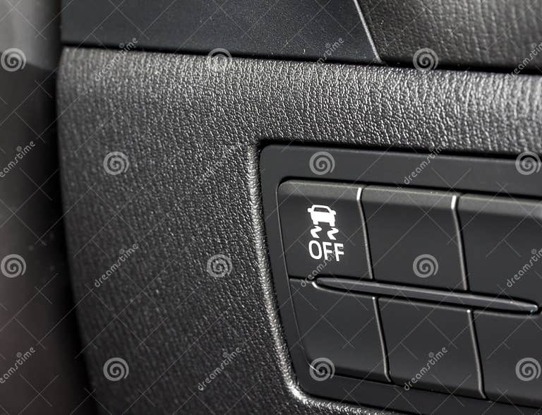 Car Traction Control Button Stock Image - Image of auto, road: 47944675