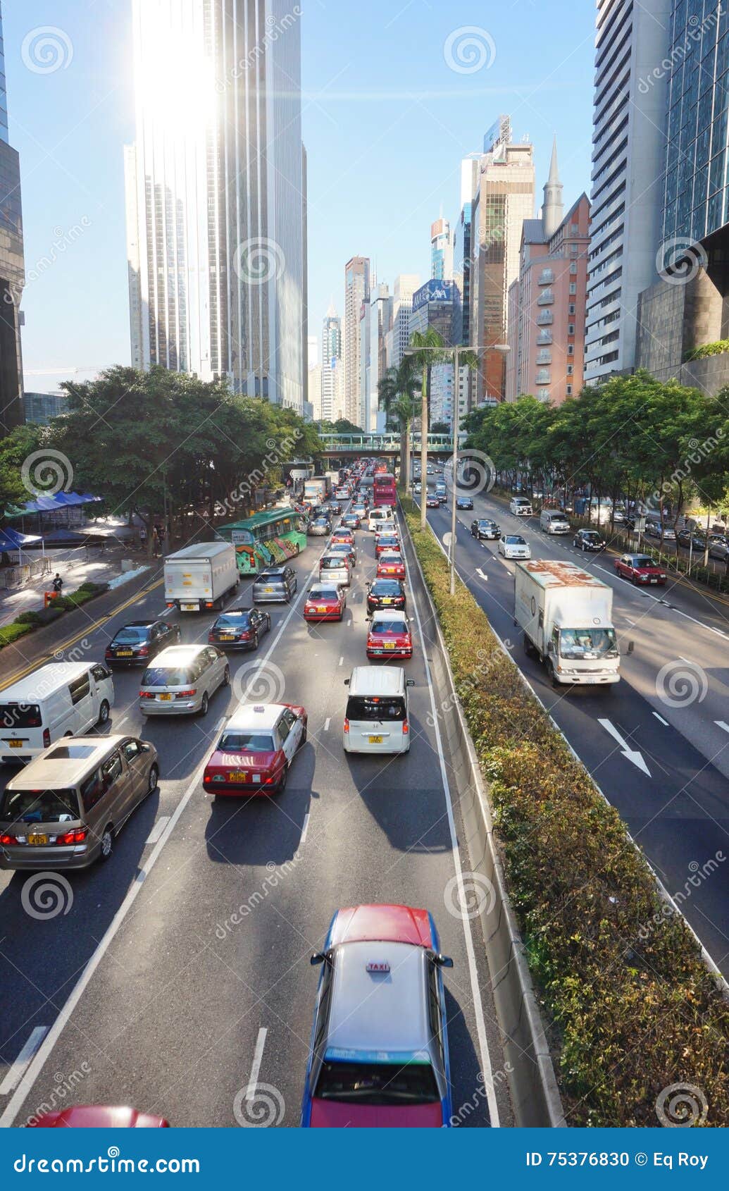 Car Traffic in Hong Kong at Rush Hour Editorial Image - Image of ...