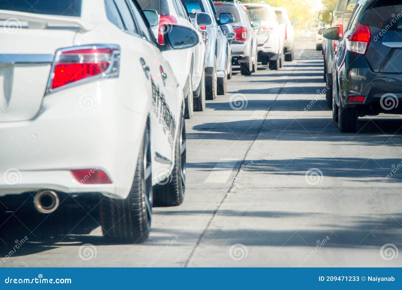 Car in traffic jam stock image. Image of late, stress - 209471233
