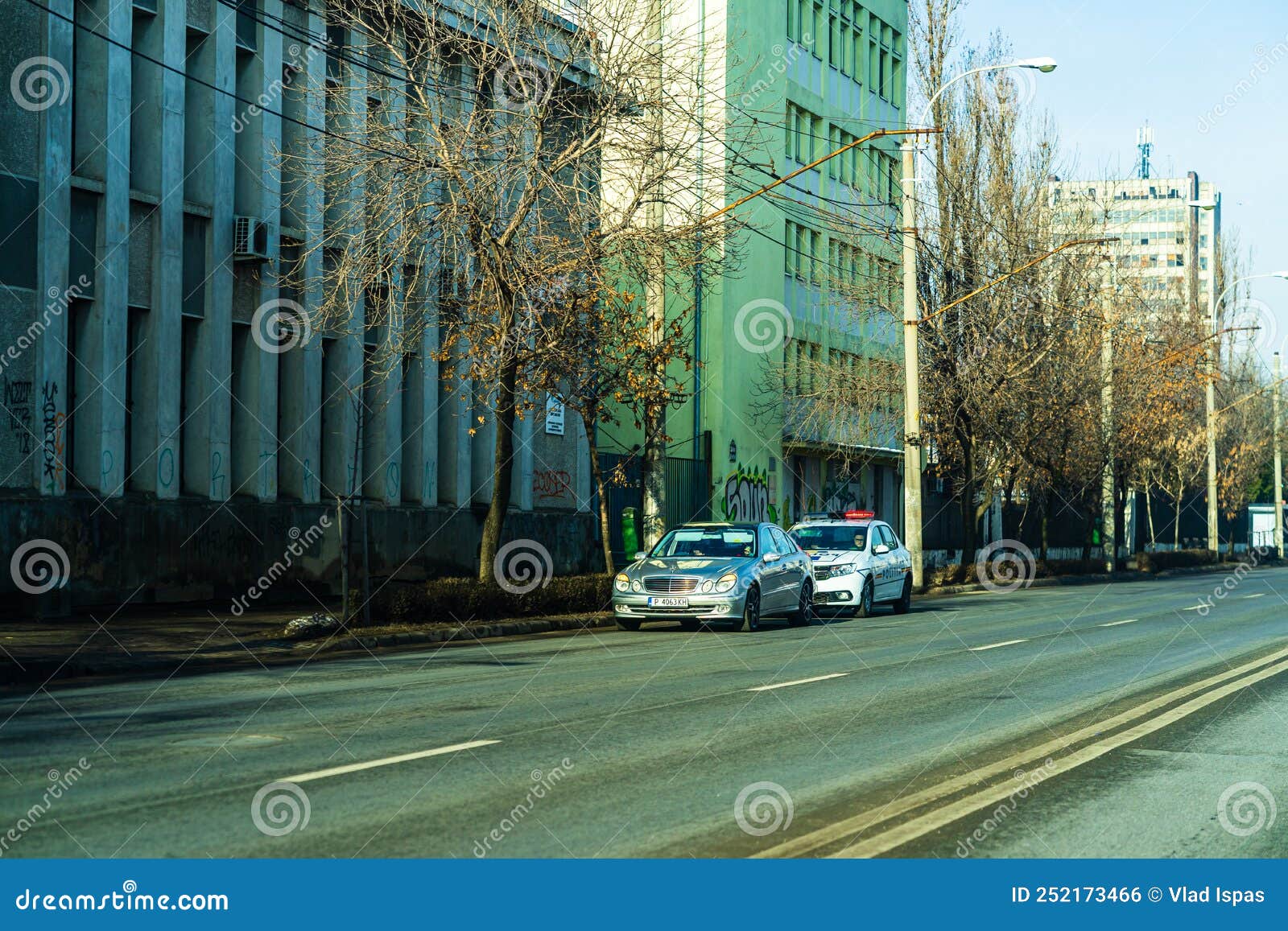 Car Traffic at Rush Hour in Downtown Area of the City Bucharest ...
