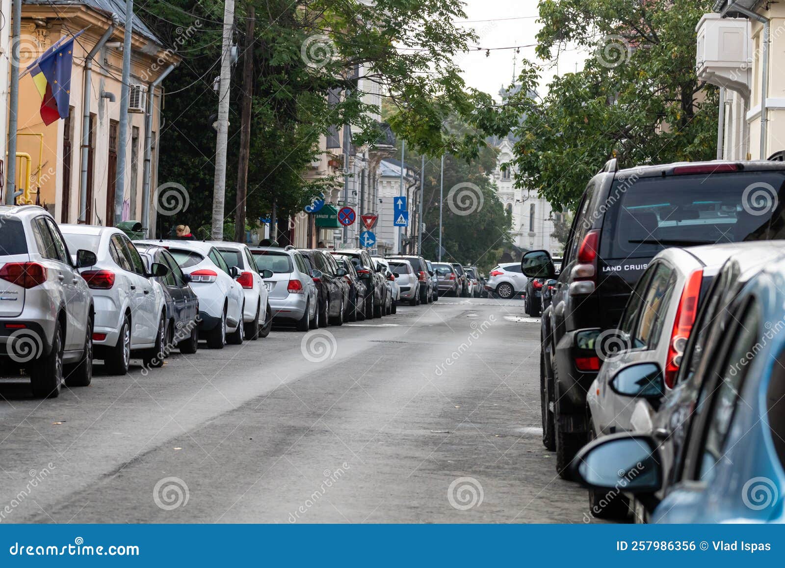 Car Traffic at Rush Hour. Car Pollution, Traffic Jam in Bucharest ...