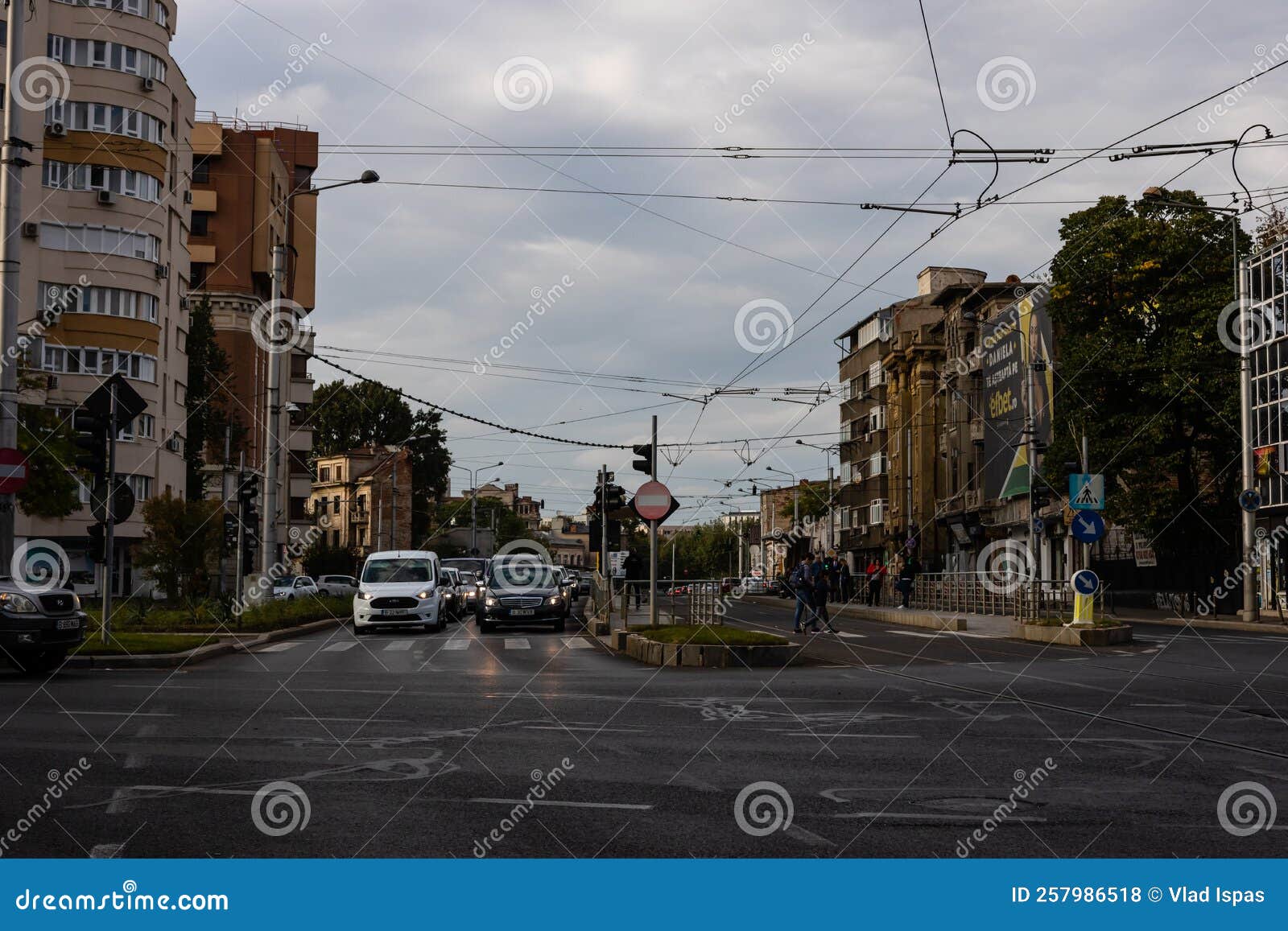 Car Traffic at Rush Hour. Car Pollution, Traffic Jam in Bucharest ...