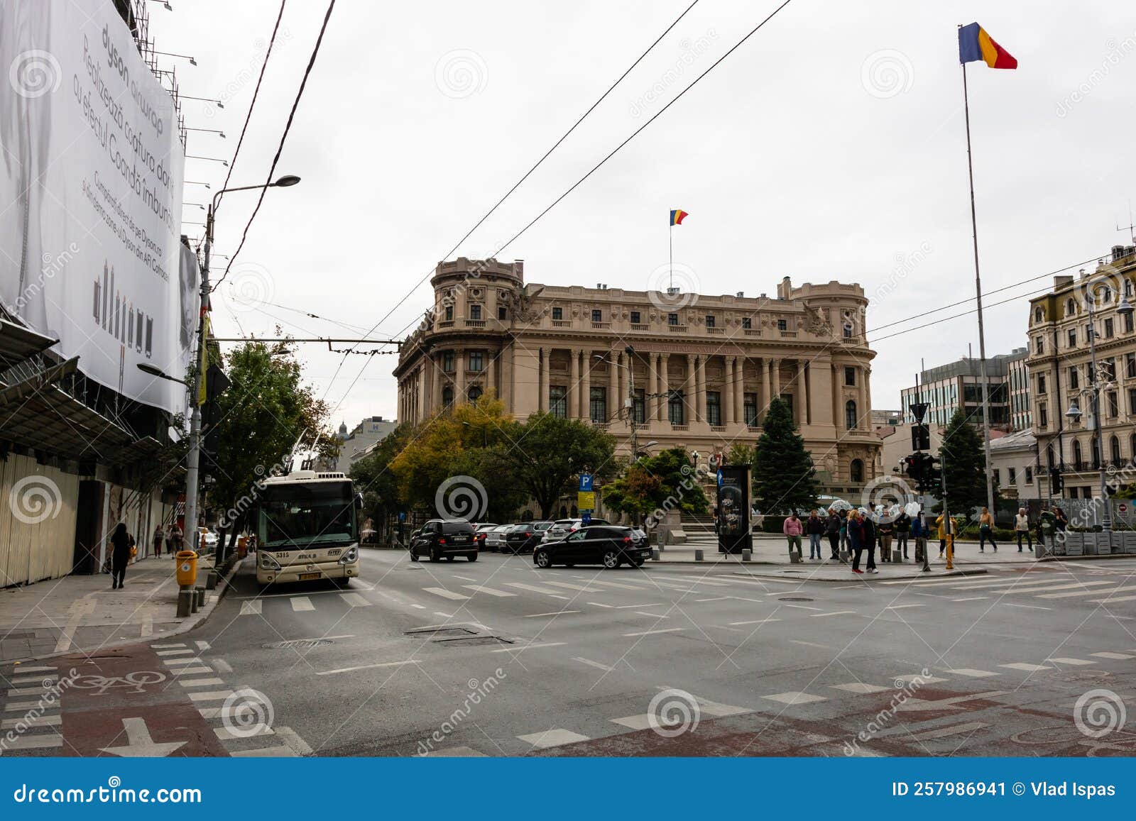 Car Traffic at Rush Hour. Car Pollution, Traffic Jam in Bucharest ...