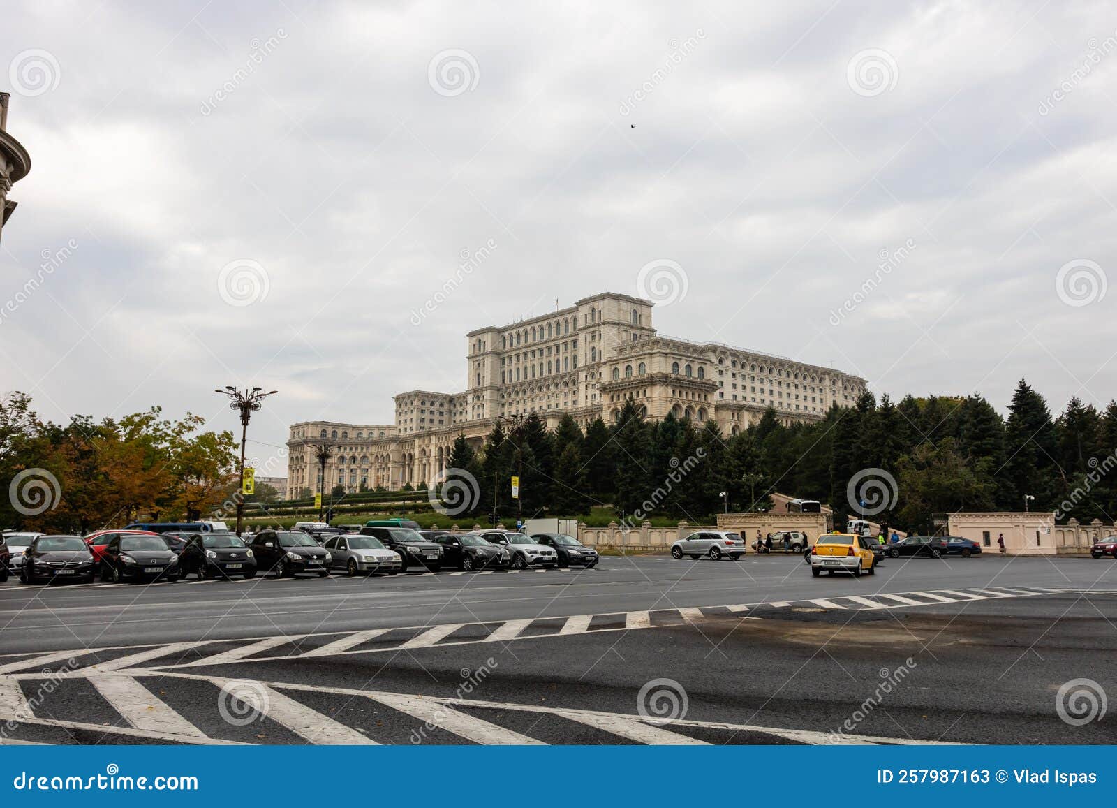 Car Traffic at Rush Hour. Car Pollution, Traffic Jam in Bucharest ...