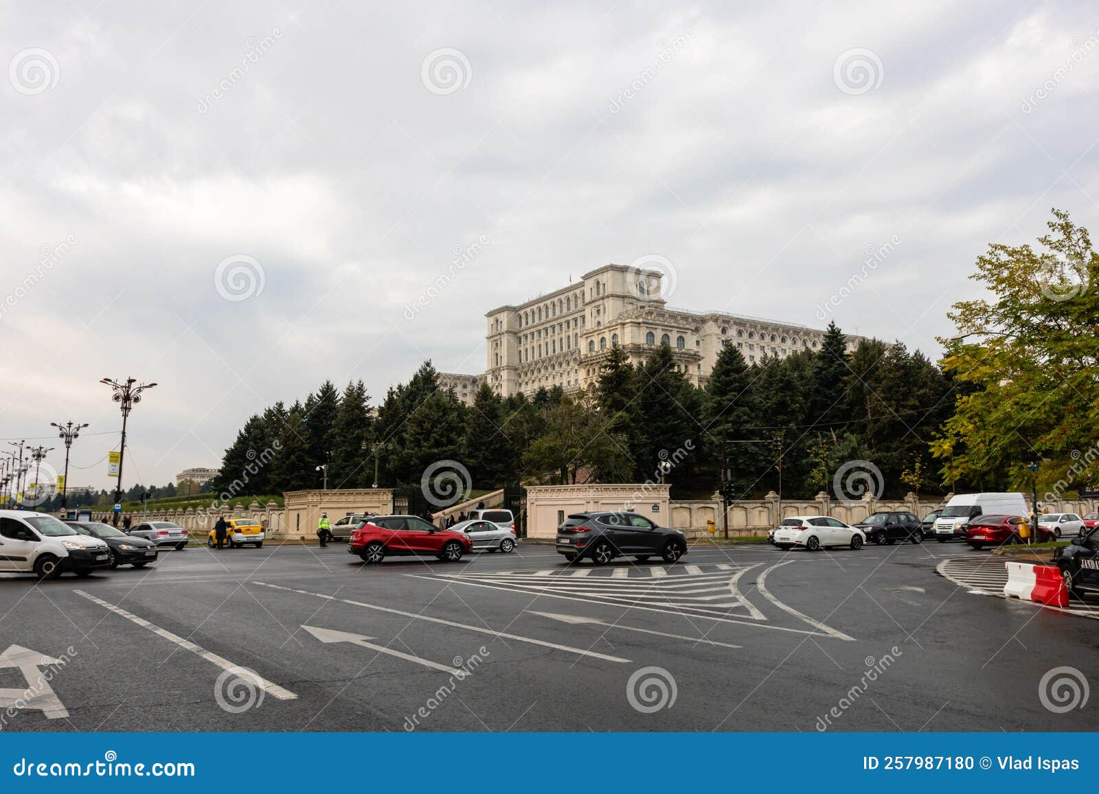 Car Traffic at Rush Hour. Car Pollution, Traffic Jam in Bucharest ...