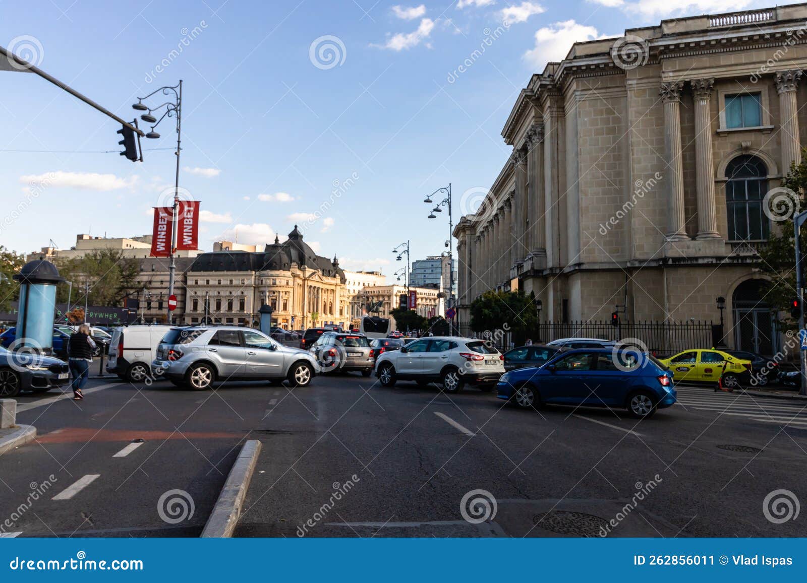 Car Traffic at Rush Hour, Car Pollution, Traffic Jam in Bucharest ...
