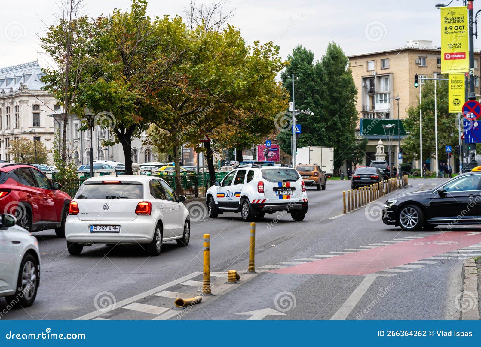 Car Traffic at Rush Hour, Car Pollution, Traffic Jam in Bucharest ...
