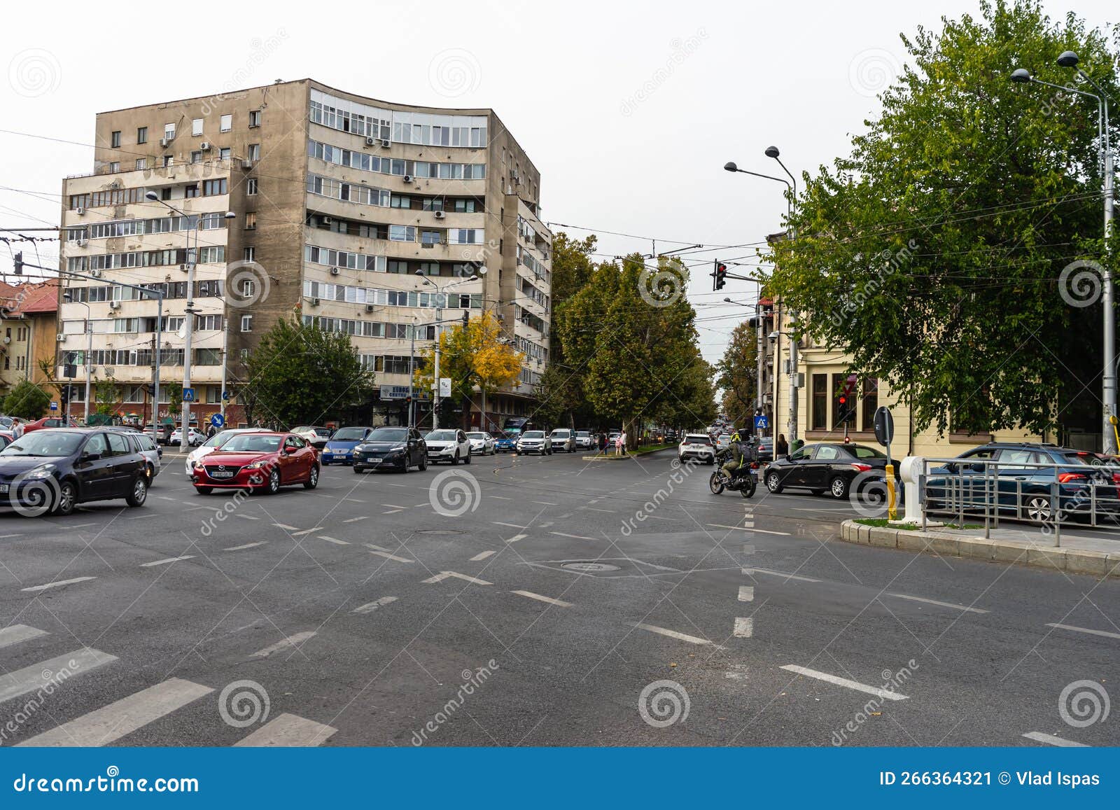 Car Traffic at Rush Hour, Car Pollution, Traffic Jam in Bucharest ...