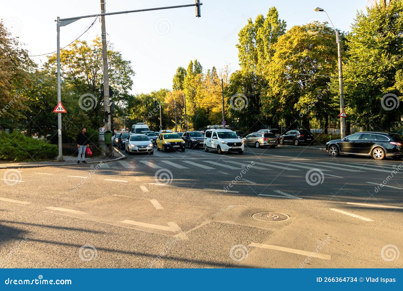 Car Traffic at Rush Hour, Car Pollution, Traffic Jam in Bucharest ...