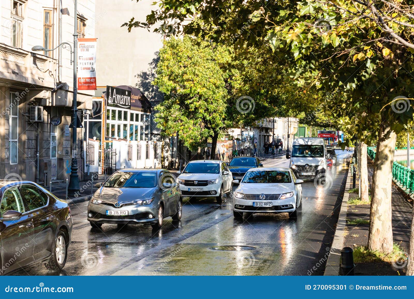Car Traffic at Rush Hour, Car Pollution, Traffic Jam in Bucharest ...