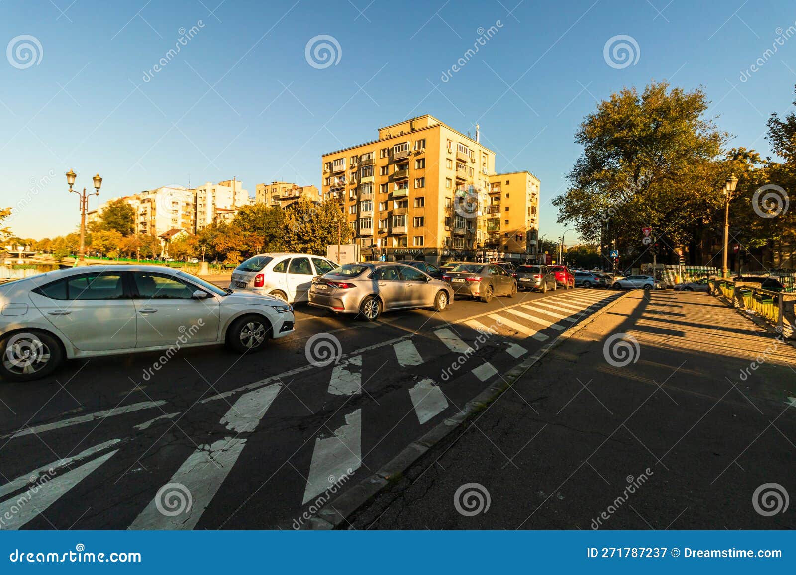 Car Traffic at Rush Hour, Car Pollution, Traffic Jam in Bucharest ...