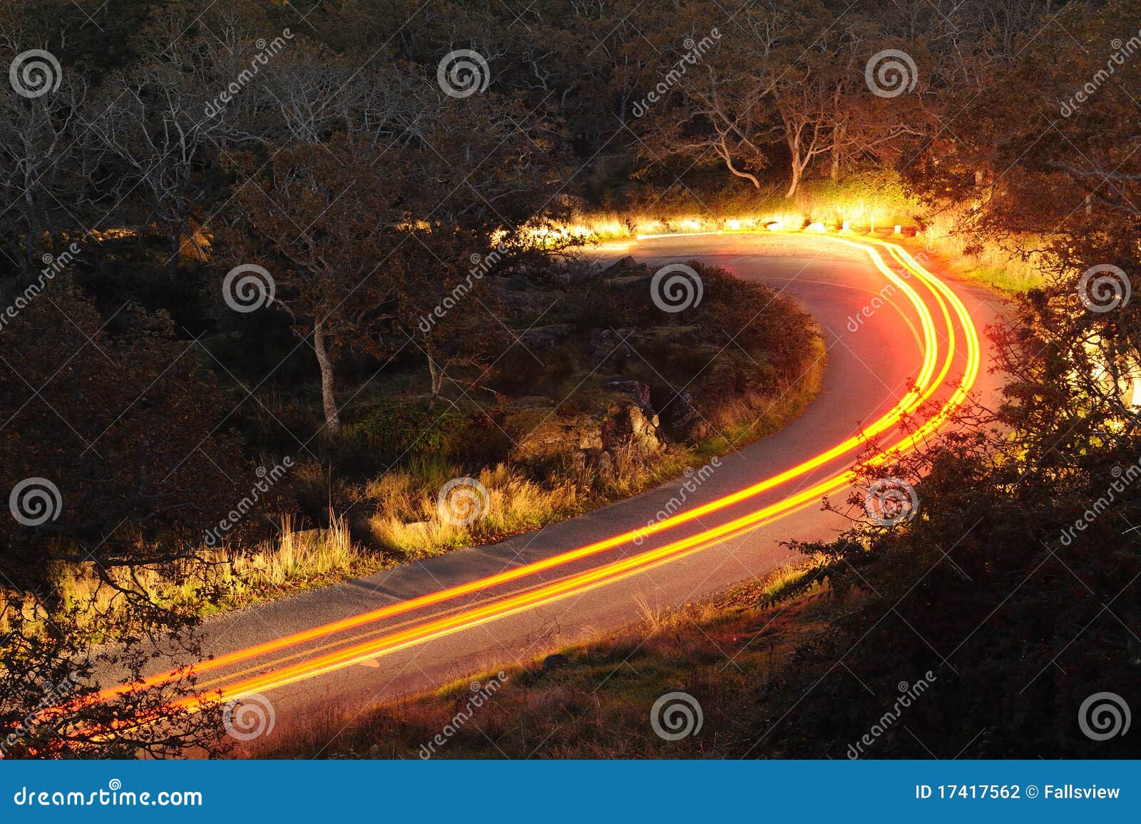 Car trail in night road stock photo. Image of cityscape - 17417562