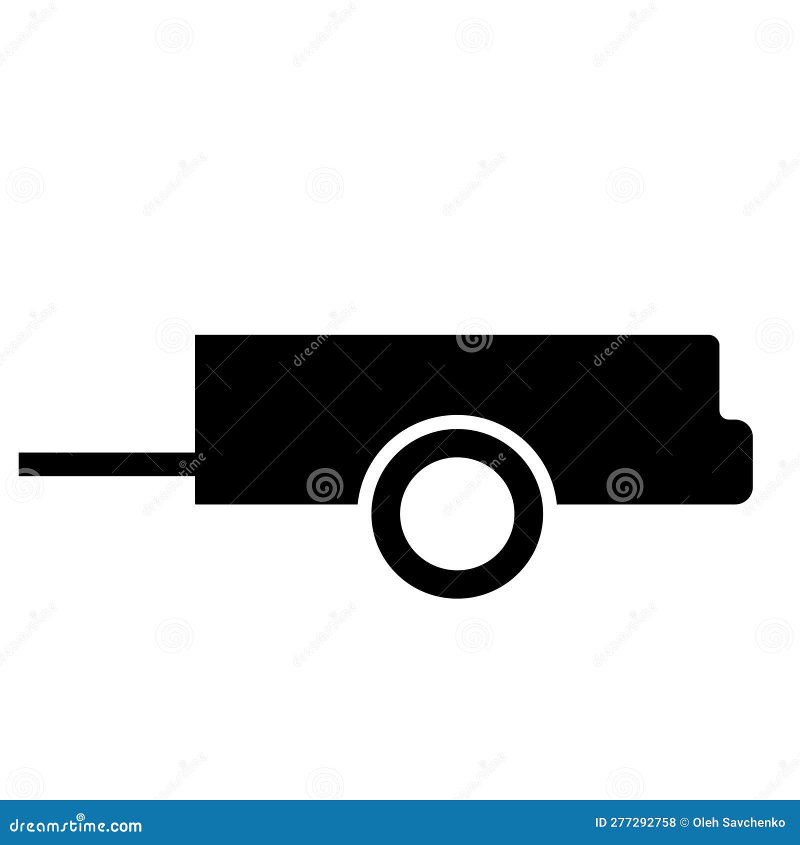 Car Trailer Icon Flat. Illustration Isolated Vector Sign Symbol Stock ...