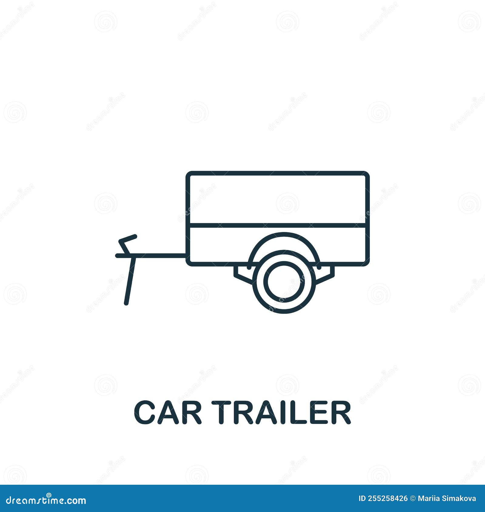 Car Trailer Icon. Line Simple Line Car Service Icon for Templates, Web ...