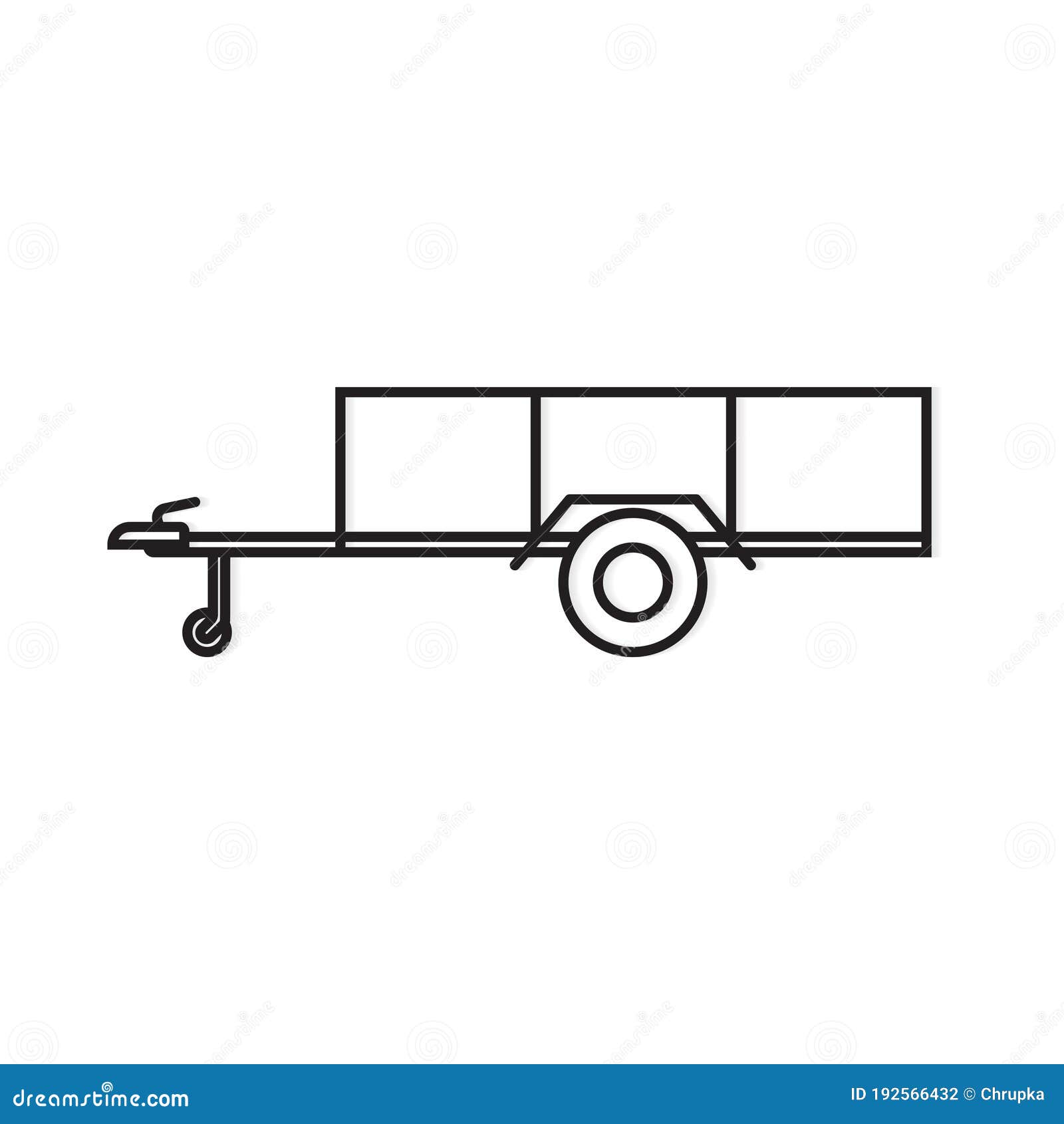 Car trailer icon stock vector. Illustration of icon - 192566432
