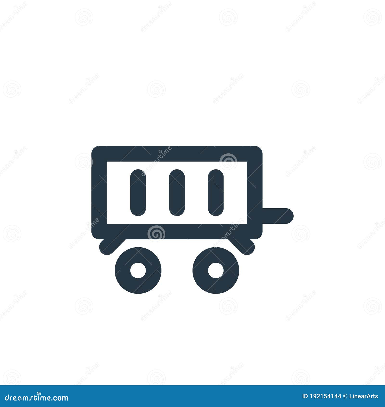 Car Trailer Icon Vector from Transportation Concept. Thin Line ...