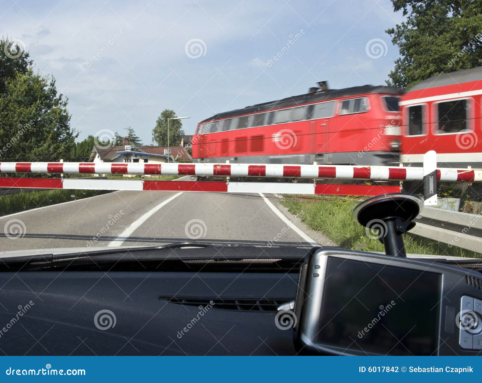 Car at train crossing stock photo. Image of cross, traveling - 6017842