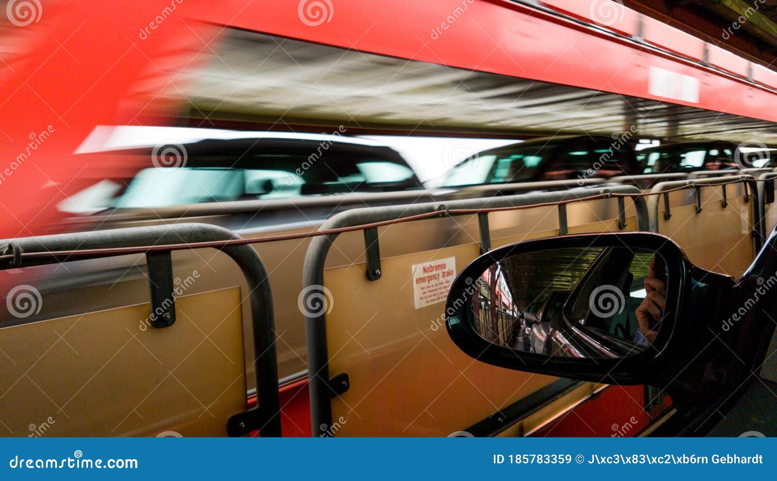 Car Train of German Train Company in the Direction of Sylt Stock Image ...