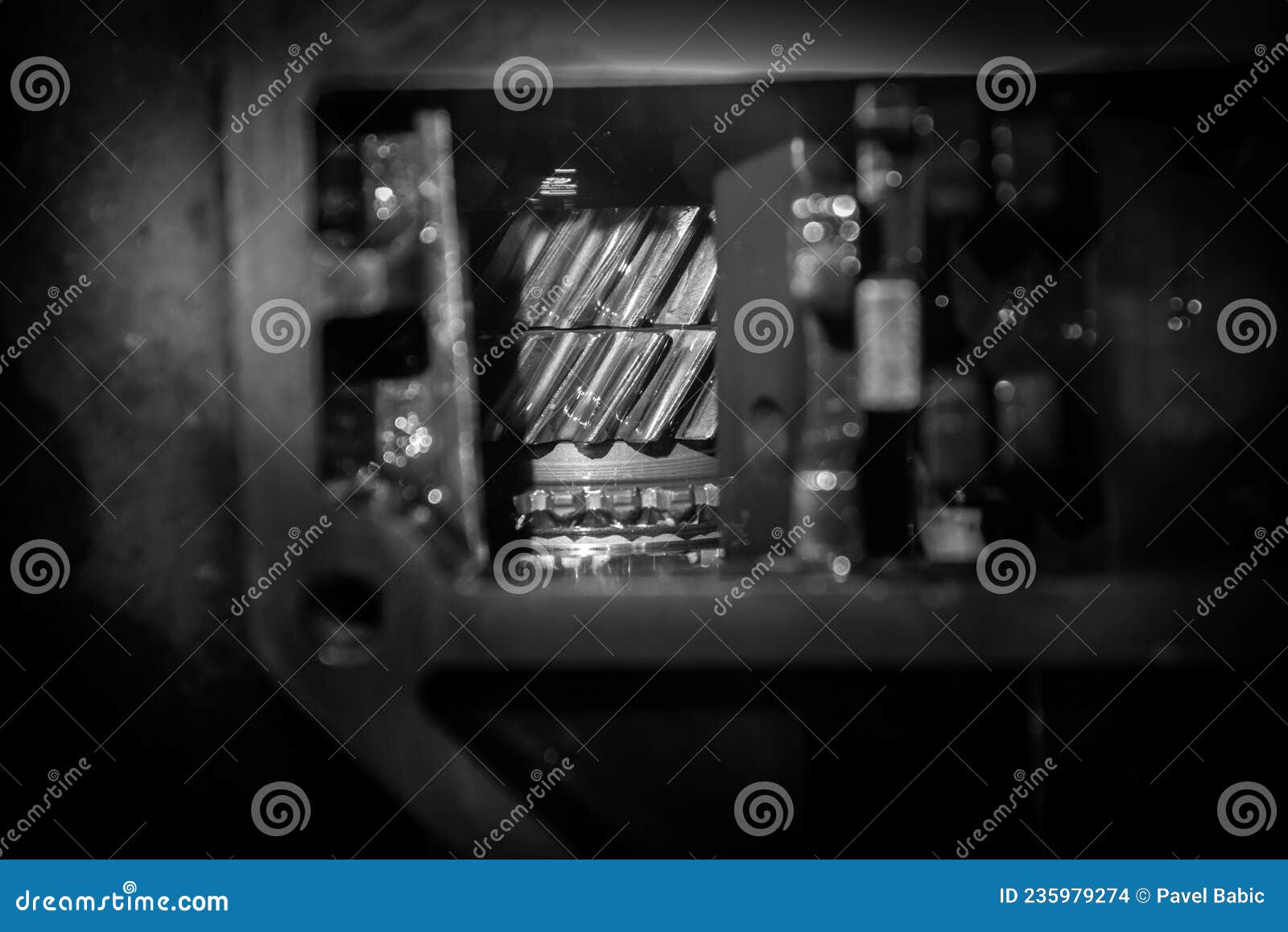 Car Transmission, Gearbox with Visible Gears and Cogs in the Garage ...