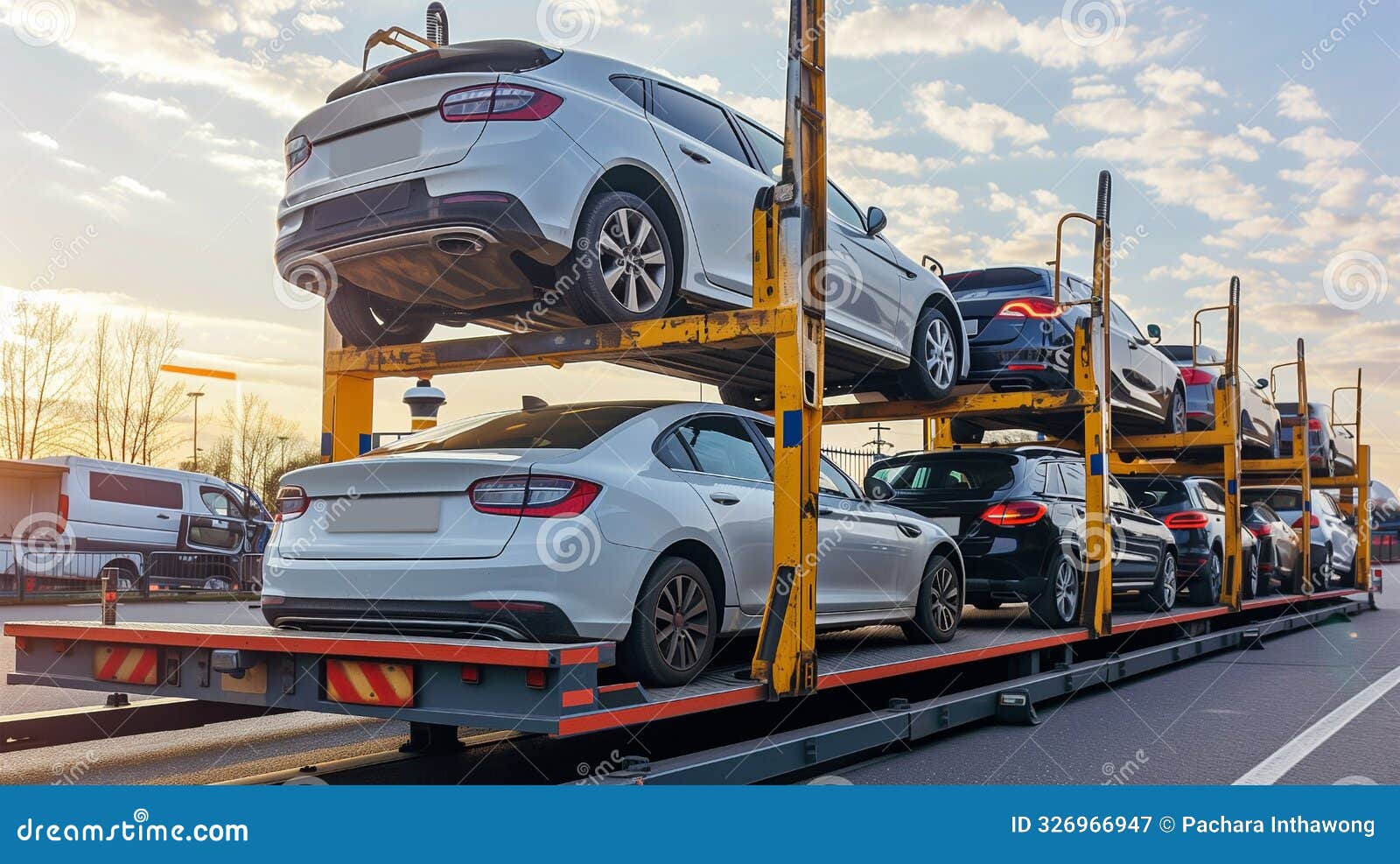 Car Transport Train stock illustration. Illustration of service - 326966947