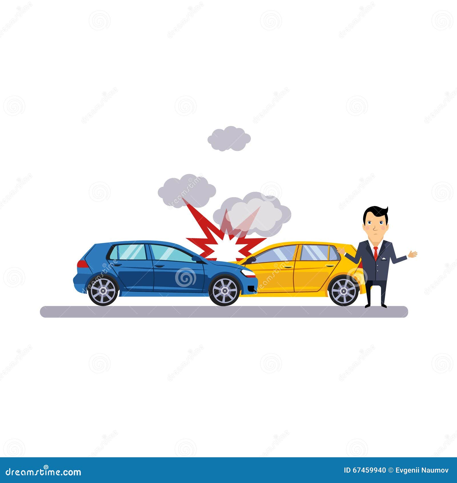 Car and Transportation Collision. Vector Illustration Stock Vector ...