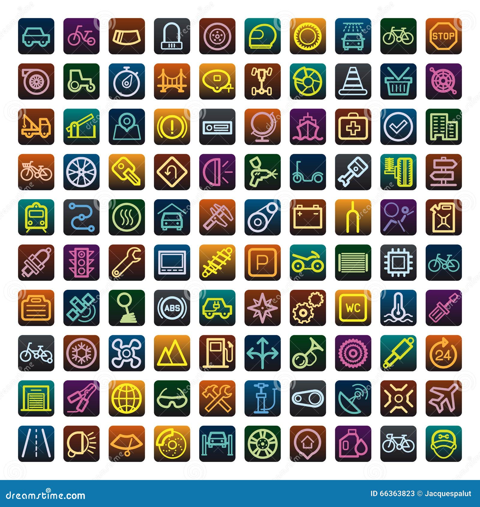 Car and Transportation Signs Stock Vector - Illustration of object ...