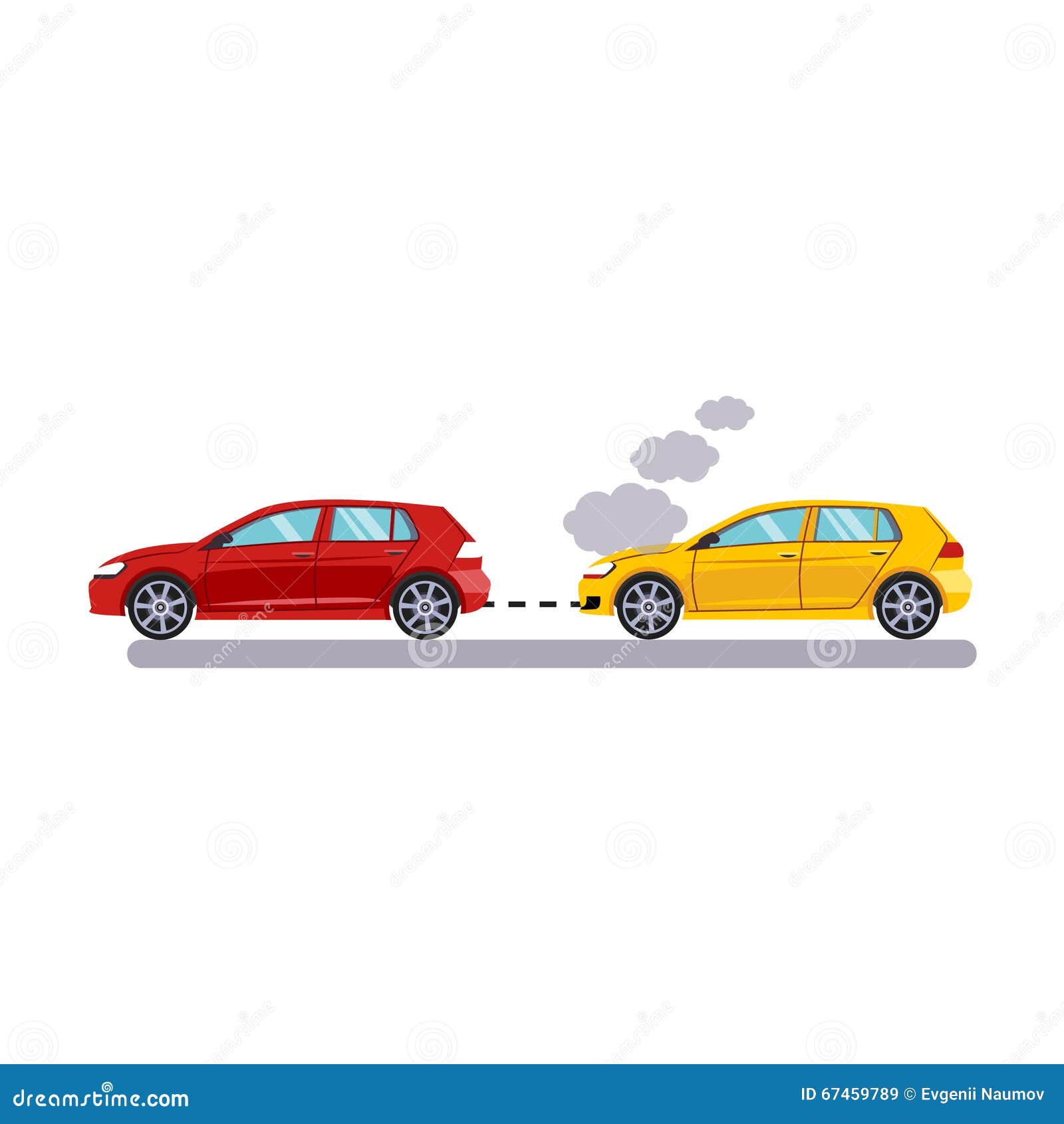 Set Of Towing Cars Cartoon Icon Design Template With Various Models ...