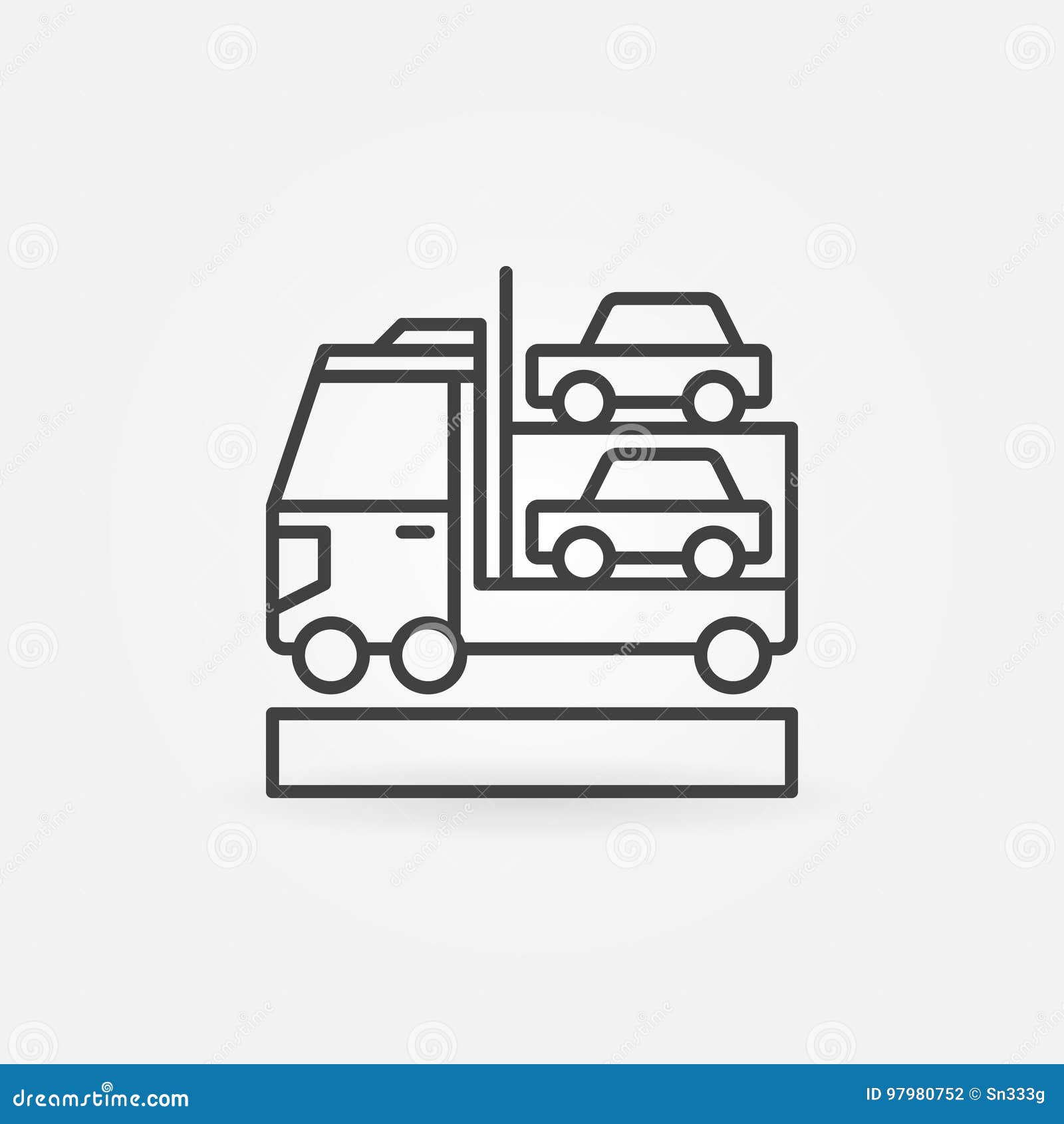 Car transporter icon stock vector. Illustration of graphic - 97980752