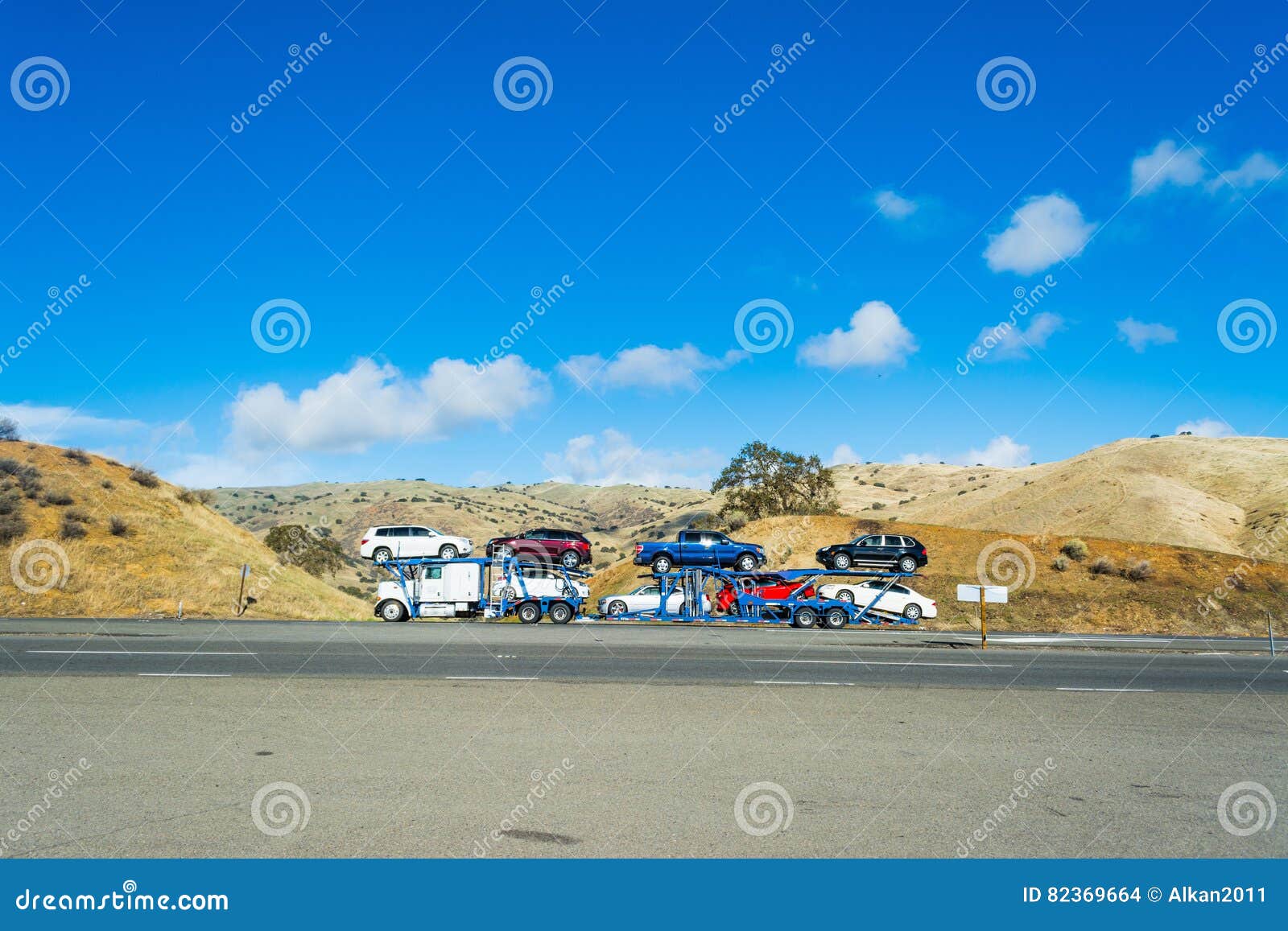 Car Transporter Interstate 5 Stock Photos - Free & Royalty-Free Stock ...