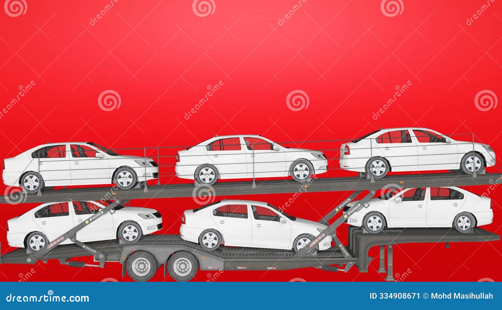 Car Transporter Trailer stock illustration. Illustration of drawing ...