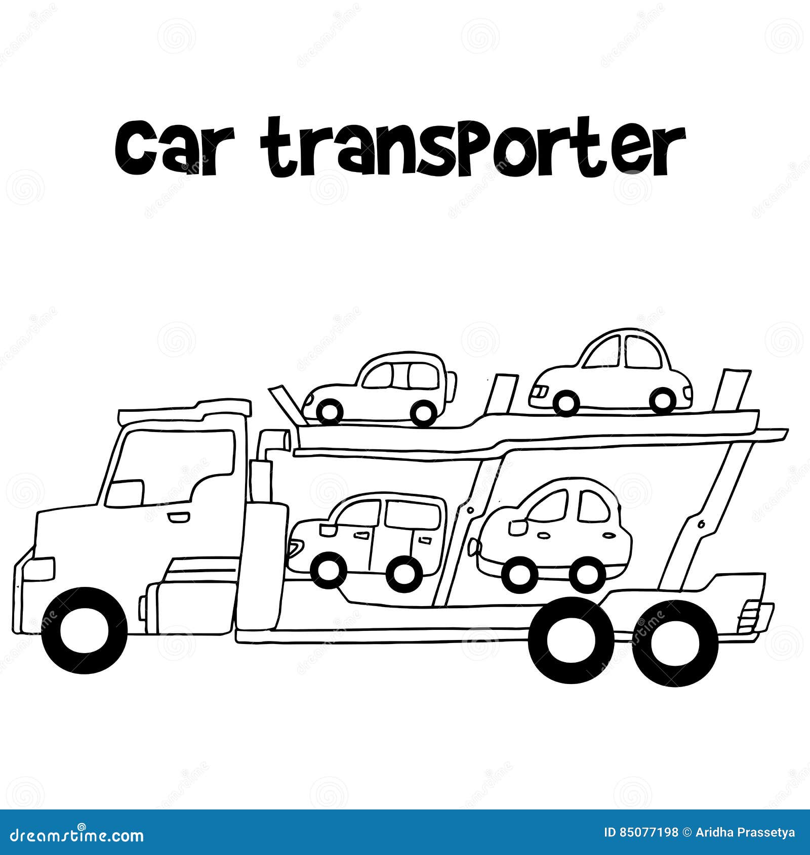 Car Transporter. Vector Illustration | CartoonDealer.com #65052980