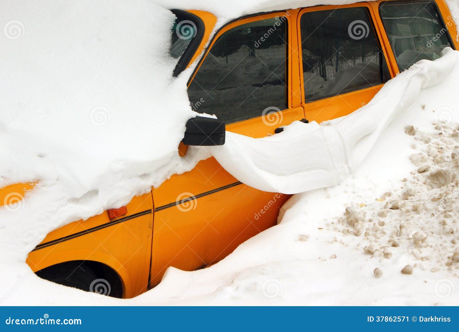 Car trapped under snow stock image. Image of automobile - 37862571