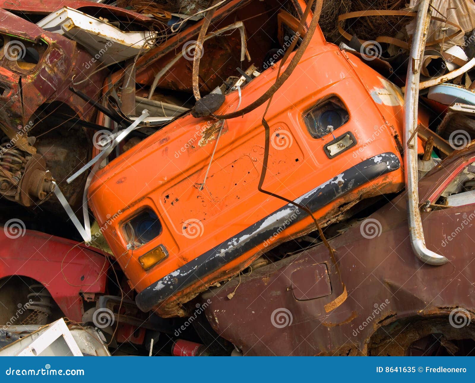 Car trash, recycling stock image. Image of auto, metal - 8641635