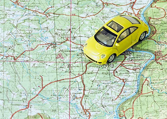 Car travel stock photo. Image of land, topography, cartography - 12105780