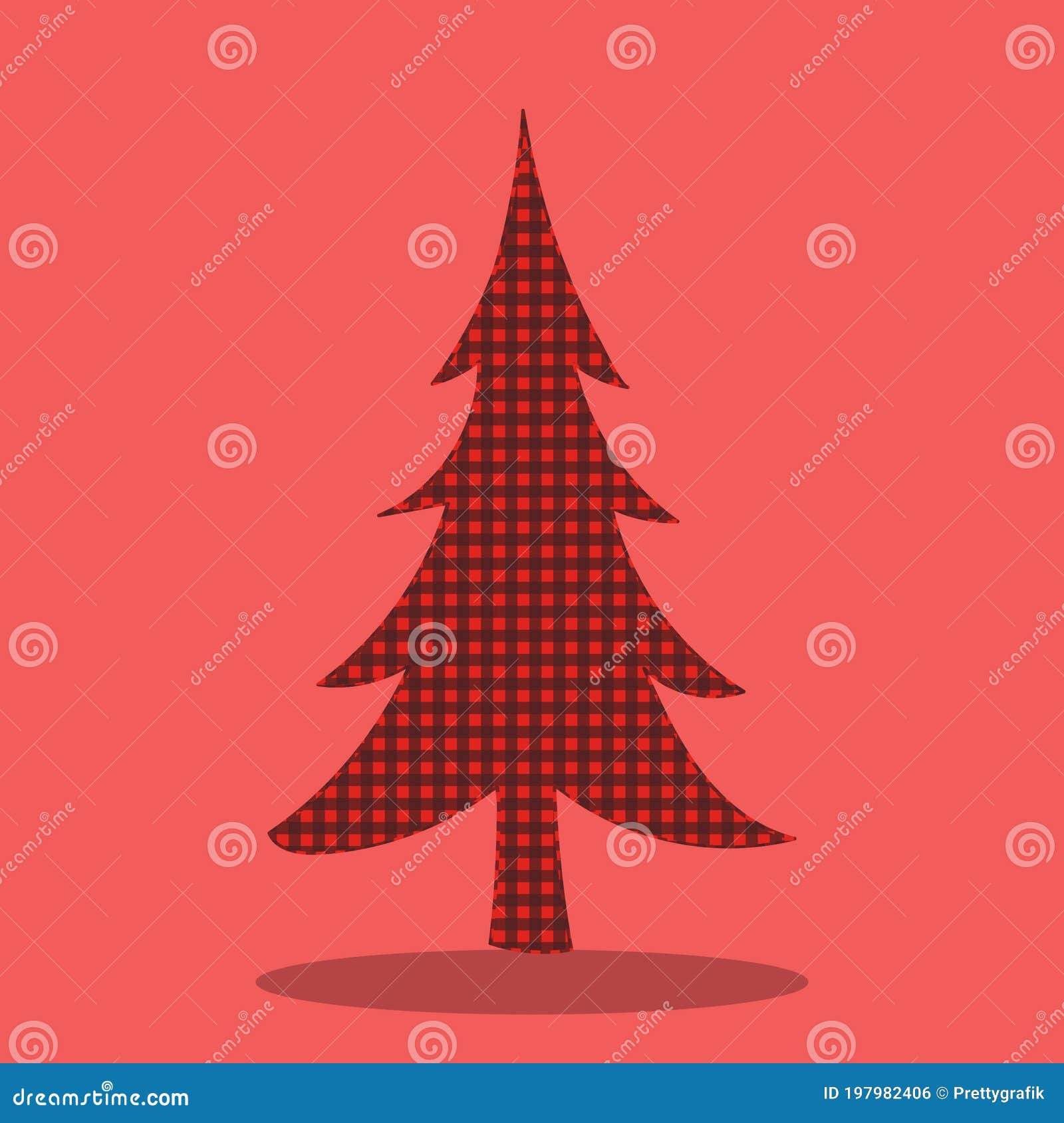 CAR and TREE RED 09 stock vector. Illustration of vector - 197982406