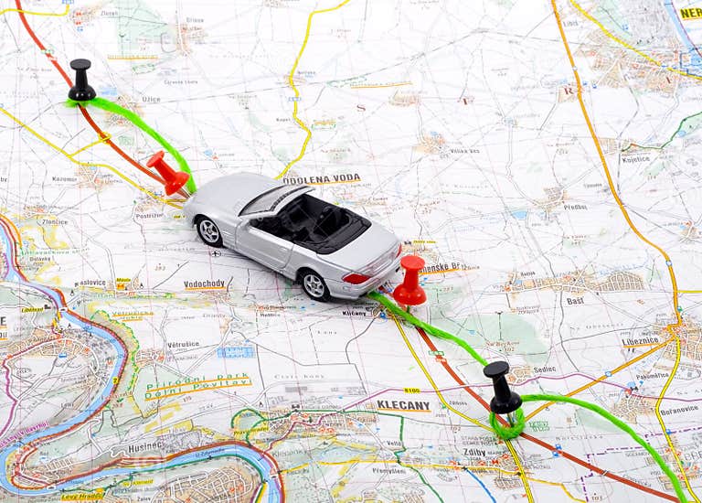 Car Trip stock photo. Image of cartography, geography - 4704620