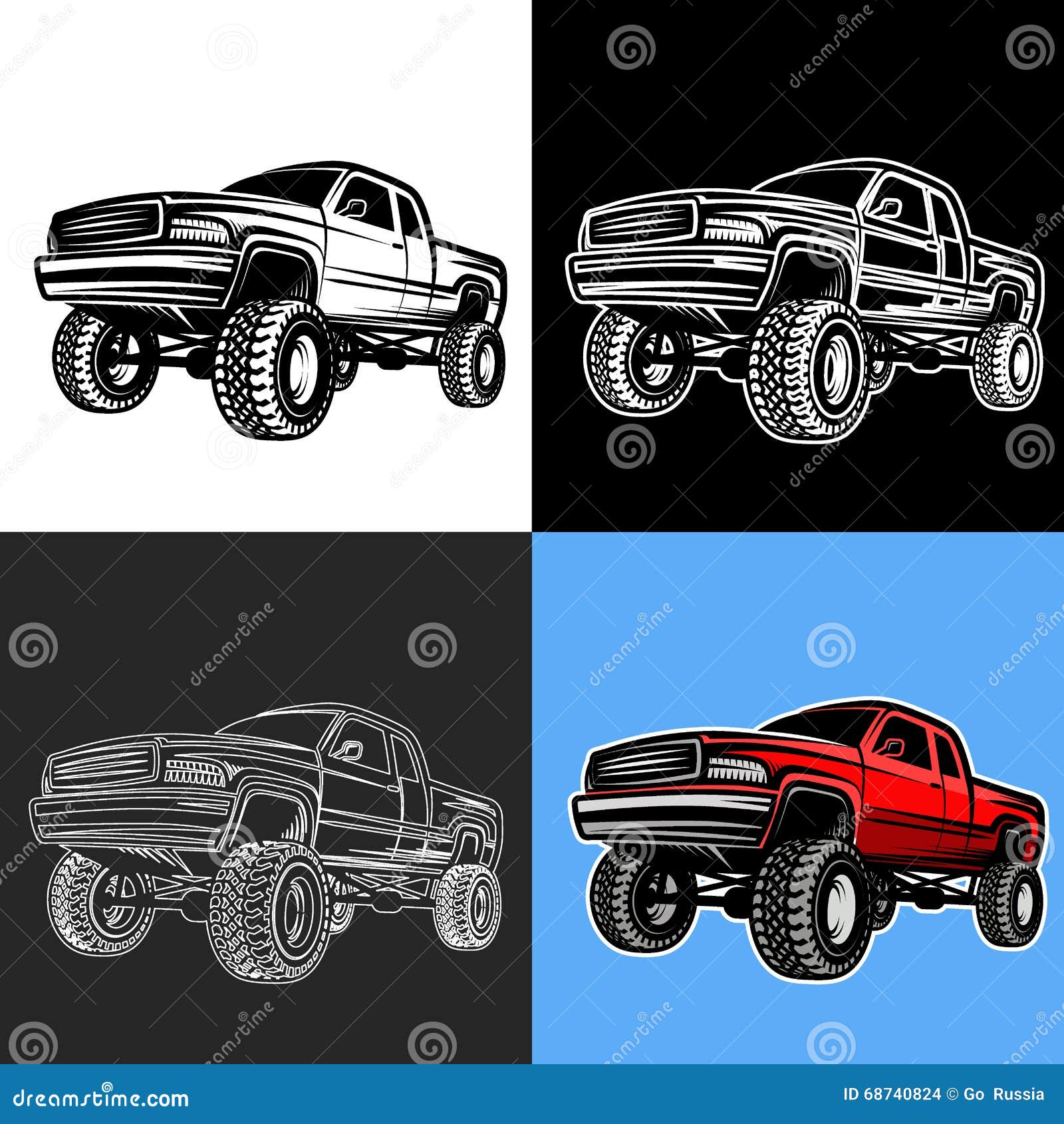 4x4 Truck Vector