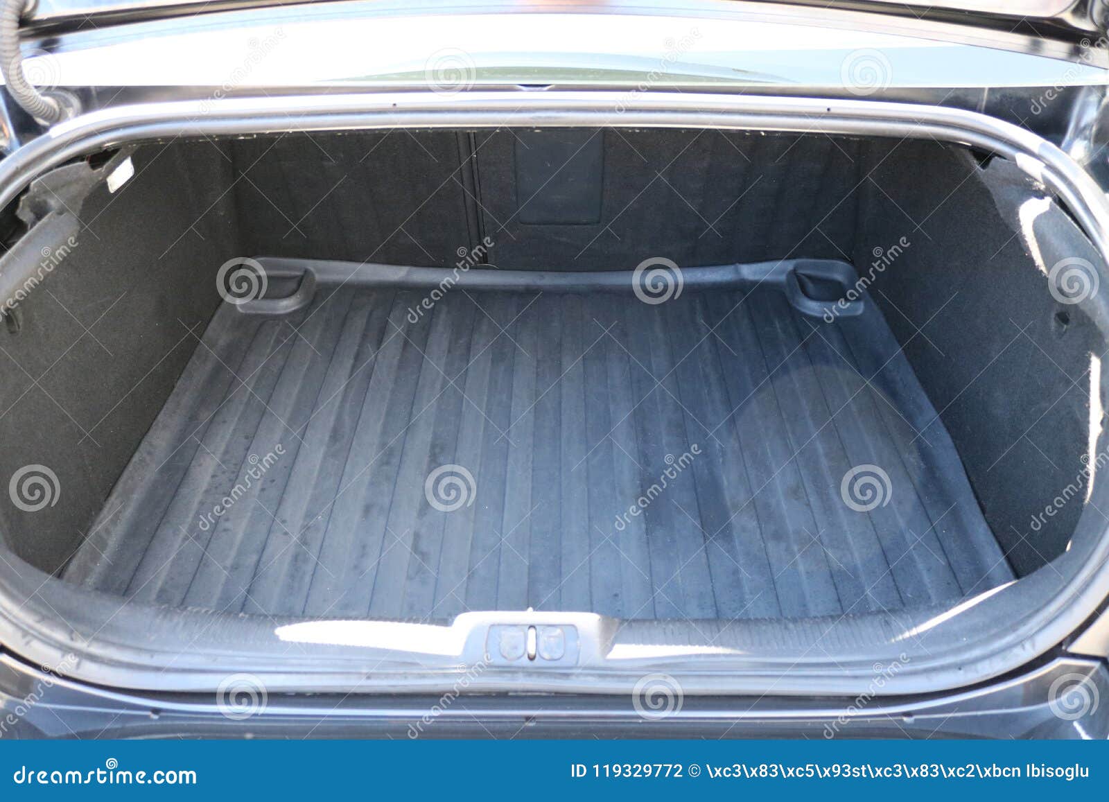 Car Trunk. Empty Car Trunk. Luggage Space. Open Clean Modern Car Trunk ...