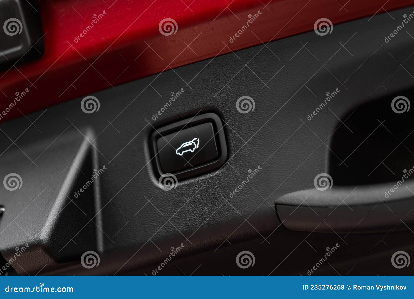 Car trunk open button. stock photo. Image of switch - 235276268