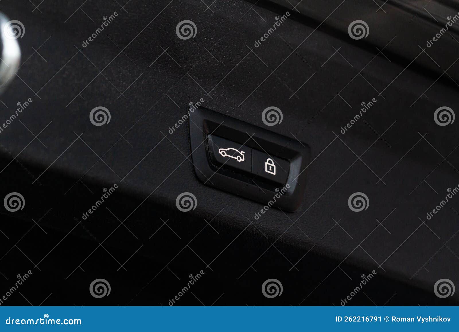 Car trunk open button. stock image. Image of electrical - 262216791