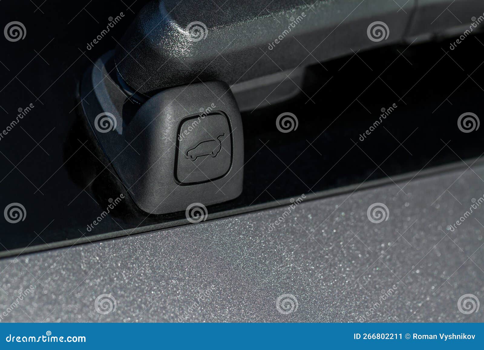 Car trunk open button. stock image. Image of inside - 266802211