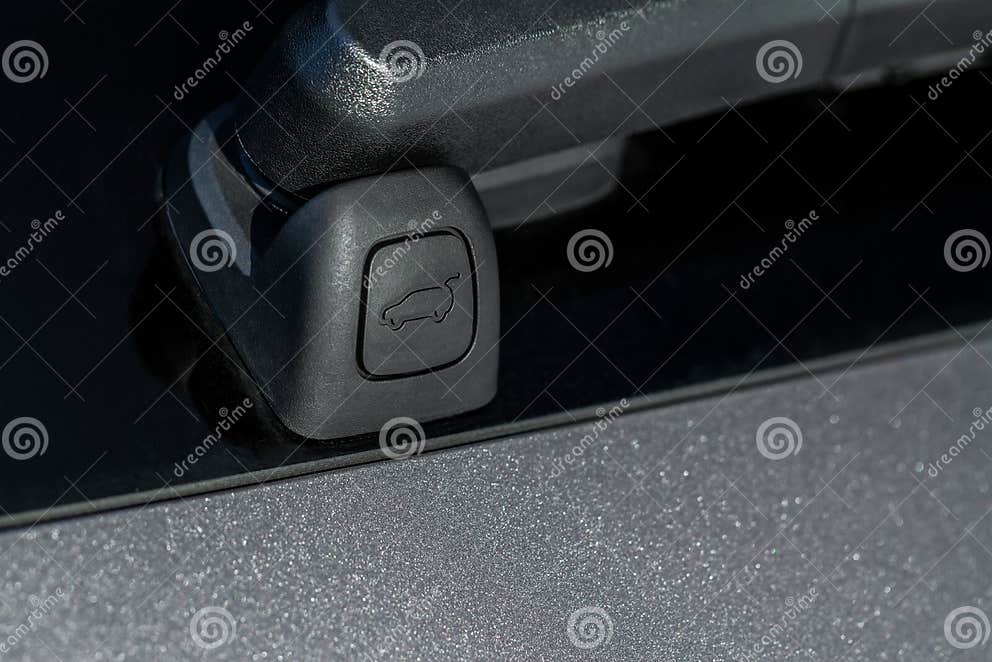 Car trunk open button. stock image. Image of inside - 266802211