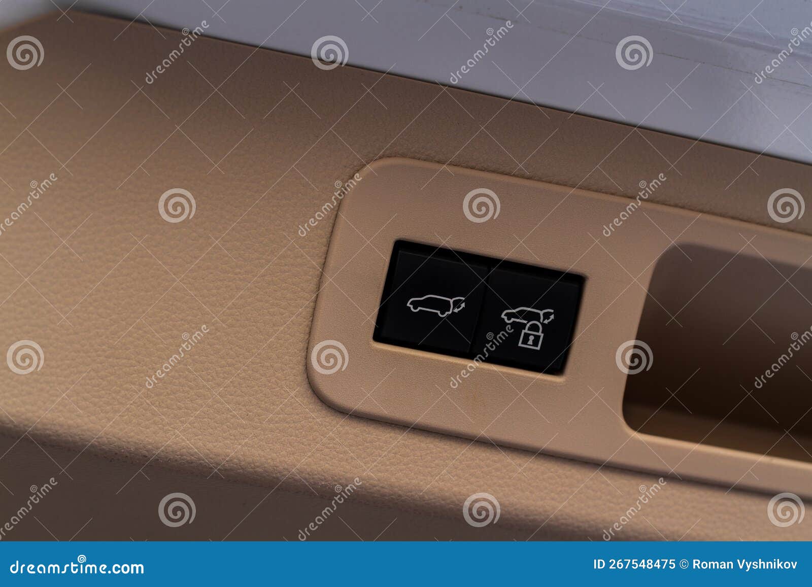 Car Trunk Open Button. Electric Trunk Switch Controller Stock Image ...