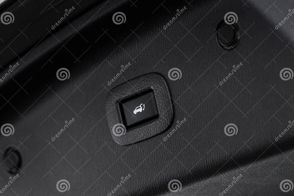 Car Trunk Open Button. Electric Trunk Switch Controller Stock Photo ...