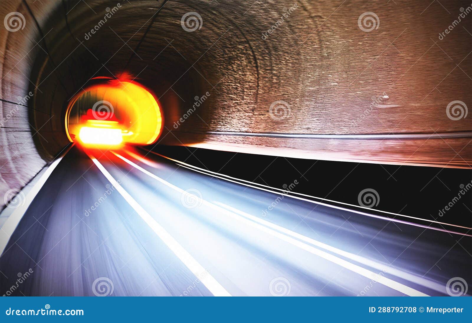 Car in Tunnel. AI Generated Stock Illustration - Illustration of tube ...