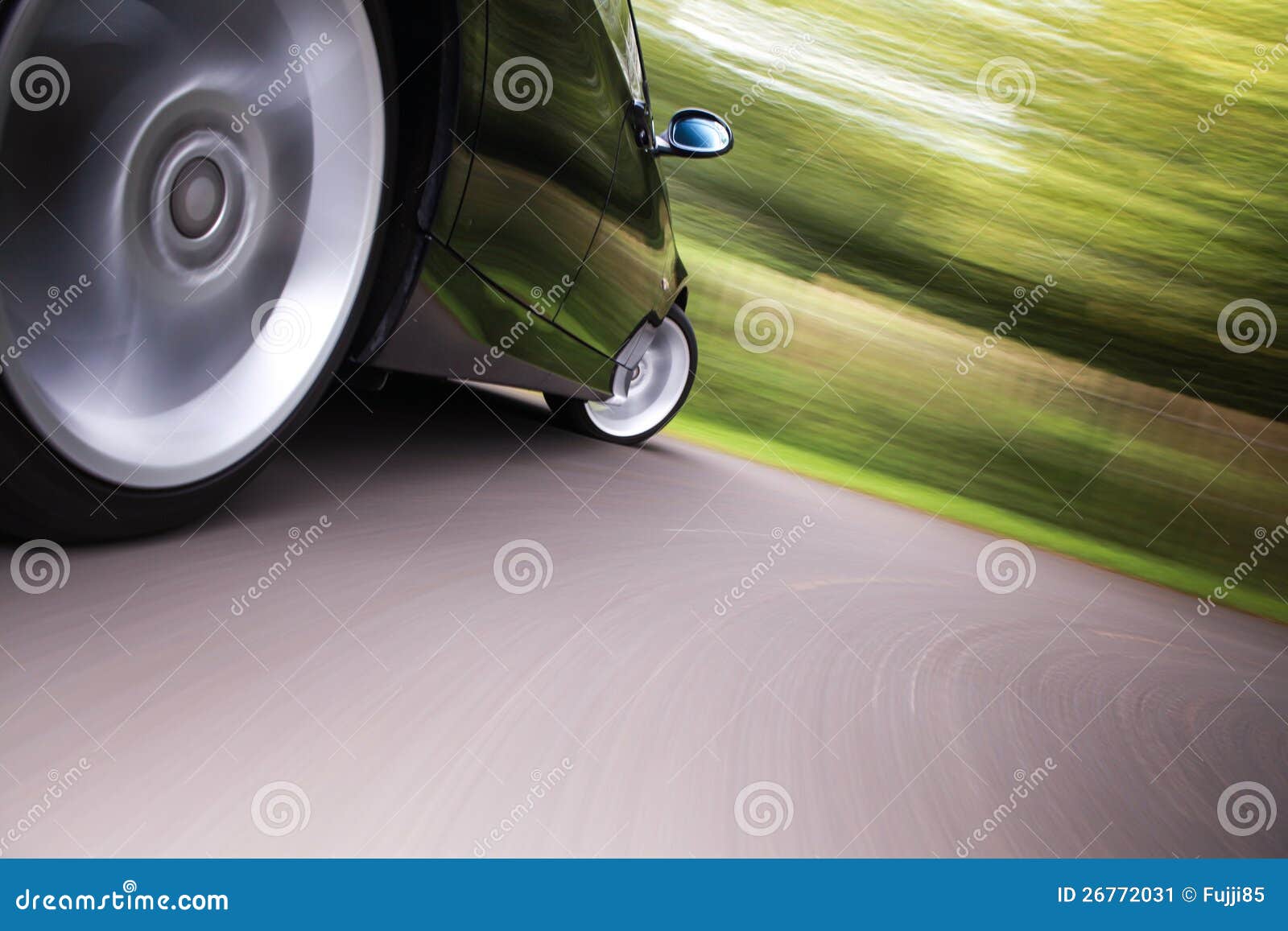Car in turn stock image. Image of acceleration, model - 26772031